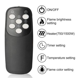 Maxhonor Electric Fireplace Controler, Black