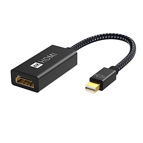 IVANKY 4K Active Mini DisplayPort to HDMI Adapter - 4K 60Hz [0.24m/0.65FT, Super Slim] Mini DP to HDMI Adapter for MacBook Air/Pro, Surface Pro/Dock/Book, Monitor, Projector