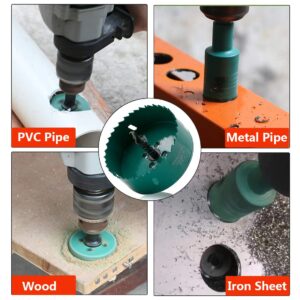 Qjaiune 90mm/3.5" Hole Saw BI-Metal Heavy Duty Hole Cutter for Wood Cornhole Boards, Wood, Plastic, Drywall and Metal Sheet