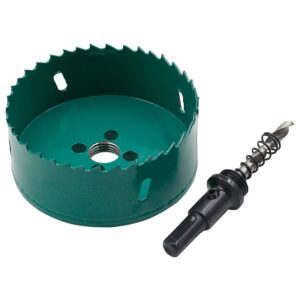 Qjaiune 90mm/3.5" Hole Saw BI-Metal Heavy Duty Hole Cutter for Wood Cornhole Boards, Wood, Plastic, Drywall and Metal Sheet