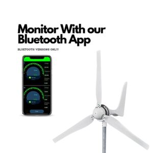 Automaxx Windmill 1500W 48V 60A Wind Turbine Generator kit. Includes MPPT Controller with App Control, Automatic and Manual Braking Features, and Spare Blades Set. Simple DIY Installation