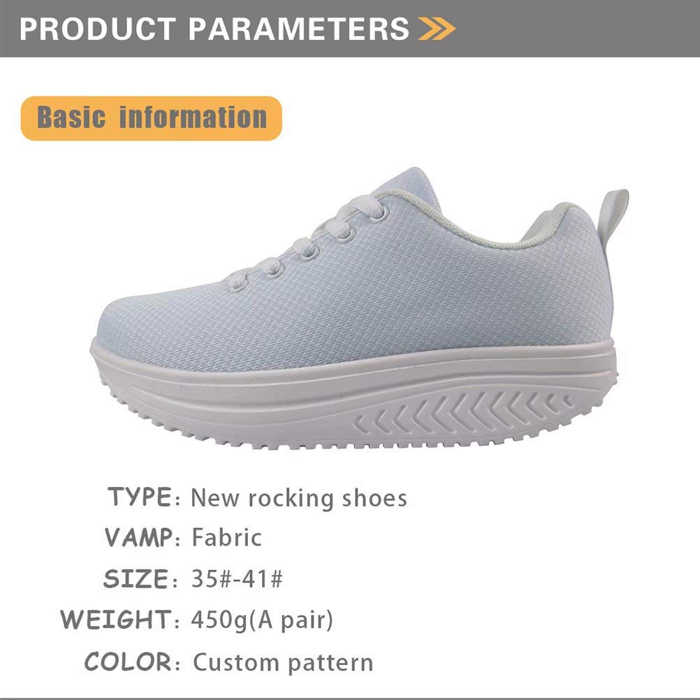 FOR U DESIGNS Women’s Lace-up Walking Shoes Butterfly Pattern Lightweight Tennis Shoes Casual Running Sneakers Blue Size 10