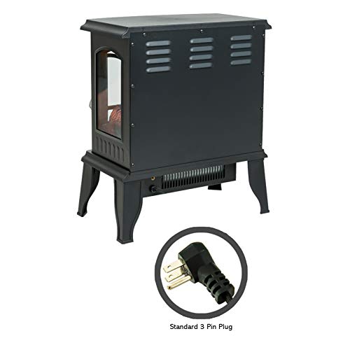 C-Hopetree 20 inch tall Portable Electric Wood Stove Fireplace with Flame Effect, Freestanding Indoor Space Heater