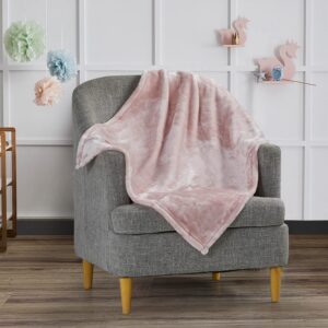 Mon Lapin Baby Blanket Super Plush Receiving Blanket for Boy or Girl - Newborn, Infant, and Toddler - Swaddling Cuddling Blanket in Bassinet, Crib, Stroller - 30 x 40 Inches (Rose)