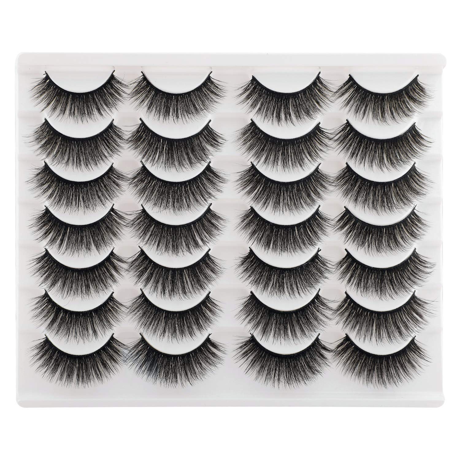 Newcally Lashes Fake Eyelashes Long Dramatic Thick Volume Faux Mink Eye Lashes 14 Pairs Pack