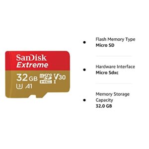 SanDisk 32GB Extreme for Mobile Gaming microSD UHS-I Card - C10, U3, V30, 4K, A1, Micro SD - SDSQXAF-032G-GN6GN