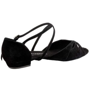 Rummos Womens Dance Shoes Lola 024 - Nubuk Black - Regular Fitting - 0.8" Bloc Heel - Size: EUR 40,5