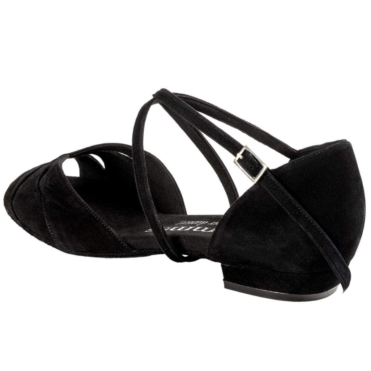 Rummos Womens Dance Shoes Lola 024 - Nubuk Black - Regular Fitting - 0.8" Bloc Heel - Size: EUR 40,5