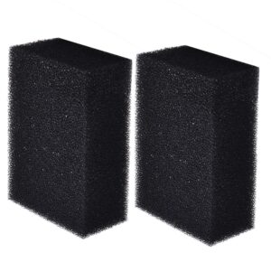 hipanda filter foam sponges, bio sponge filter media pad, cut-to-size foam for aquarium fish tank (7.5" x 4.7" x 2.75" (2pcs))