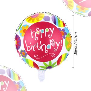 30 Pcs Happy Birthday Floating Balloons helium Foil Balloons Aluminum Foil Globe Balloons 18 Inches Party for Birthday Party Decoration, 10 Patterns