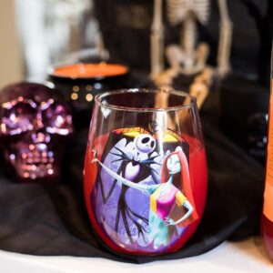 The Nightmare Before Christmas "Meant To Be" Stemless Glass | Holds 20 Ounces