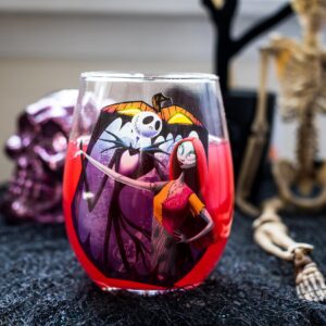 The Nightmare Before Christmas "Meant To Be" Stemless Glass | Holds 20 Ounces