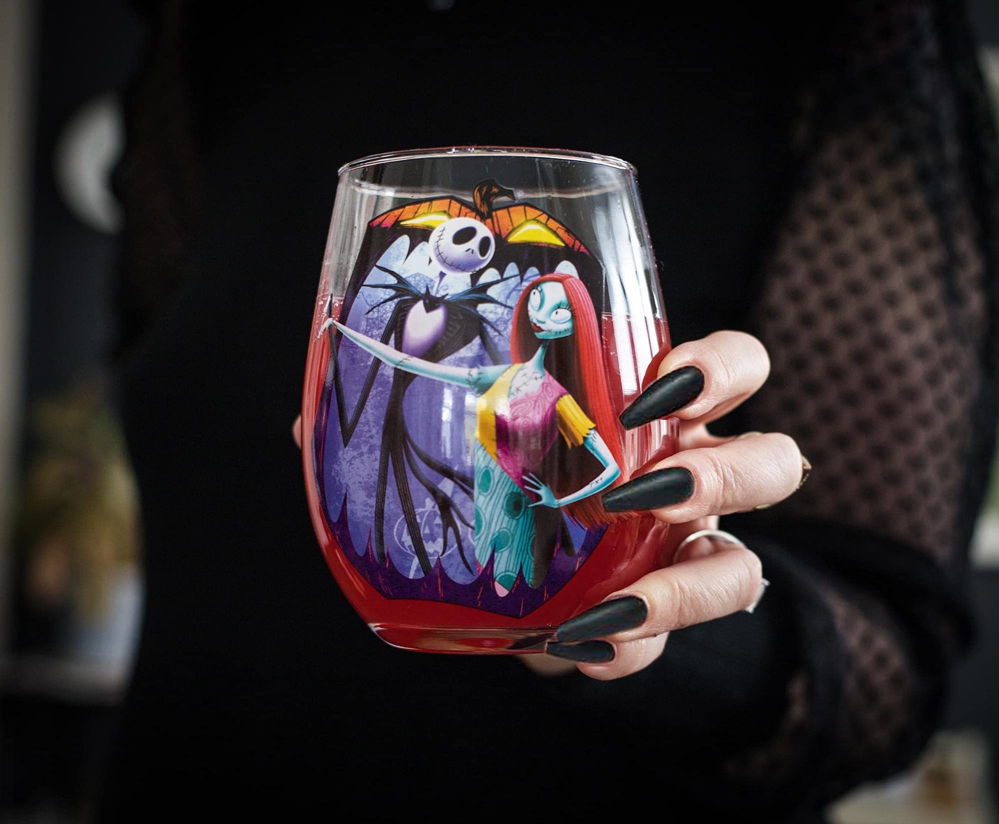 The Nightmare Before Christmas "Meant To Be" Stemless Glass | Holds 20 Ounces