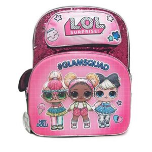 3d molded magic sequins l.o.l 16" large backpack