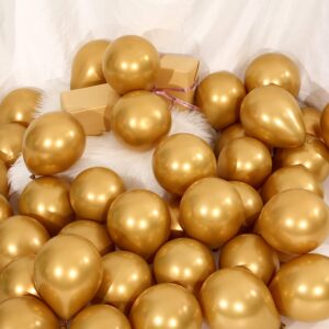 sumind 100 pieces 5 inch metallic gold balloons decorative latex balloons for birthday wedding engagement festival graduation party decorations