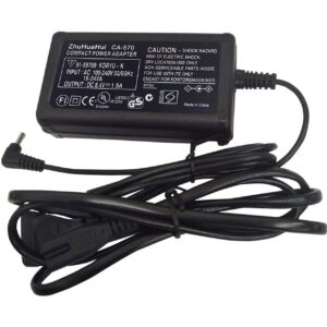 ca-570 ac adapter charger compatible with canon xa25,xa10,xa-20,canon xa30,hg20,xh-a1,xa-30,vixia hf100, xa11,hf g20, vixia hf g20,fs3000,fs200,vixia hg21,vixia hfm31,canon zr60,hv30,hv20,hv20a,hv40