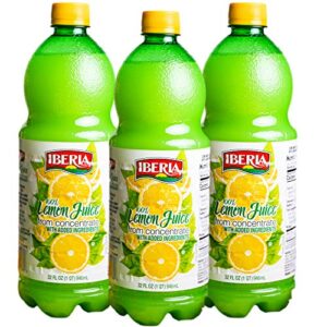 iberia 100% lemon juice, 32 ounce (pack of 3)