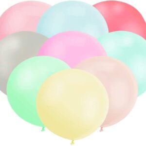 30pcs Pastel Balloons 18 inch Large Pastel Balloons Big Round Pastel Jumbo Latex Balloons for Easter Birthday Wedding Baby Shower Decorations