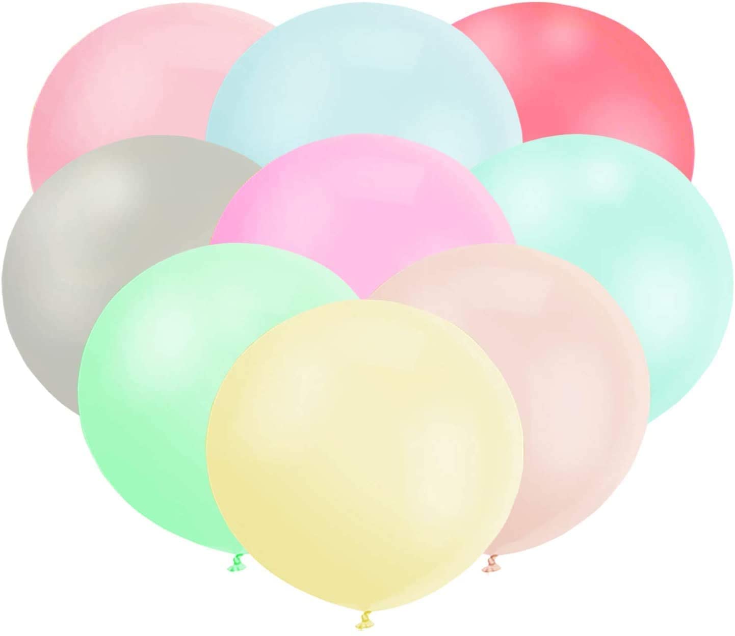 30pcs Pastel Balloons 18 inch Large Pastel Balloons Big Round Pastel Jumbo Latex Balloons for Easter Birthday Wedding Baby Shower Decorations