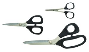 kai scissors kai gs1-5000 seies 3 piece set notion, silver/black