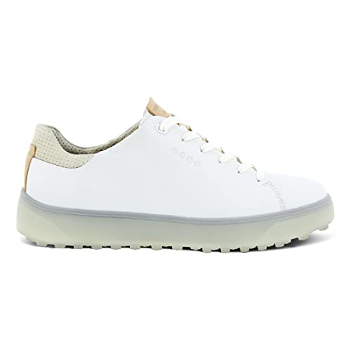 ECCO Women's Tray Hybrid Hydromax Water-Resistant Golf Shoe, Bright White, 8-8.5