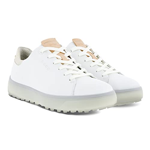 ECCO Women's Tray Hybrid Hydromax Water-Resistant Golf Shoe, Bright White, 8-8.5