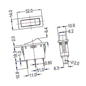 Rocker Switch Lighted On Off 120927-24 120 Volt for Electric Fireplaces FMI Desa On-Off Lighted 16A/250V/AC1HP 20A/125V/3/4HP