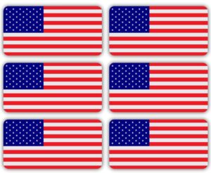 6 pcs 3m reflective usa stealthy flag hard hat stickers, black ops hardhat decals | tactical morale military gear labels | usa american flag helmet toolbox