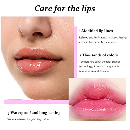 Ownest 3 Pcs Aloe Vera Lipstick, Magic Temperature Color Change Lipstick Lip Blam Moisturizing Long Lasting Lip Makeup, update packing Beauty