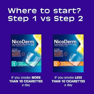 NicoDerm CQ 21 mg Step 1 Nicotine Patches to Help Quit Smoking with Behavioral Support Program - Stop Smoking Aid, 14 Count