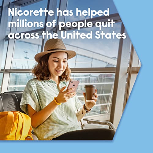 Nicorette 4 Mg Nicotine Gum to Help Quit Smoking with Behavioral Support Program - White Ice Mint Flavored Stop Smoking Aid, 160 Count