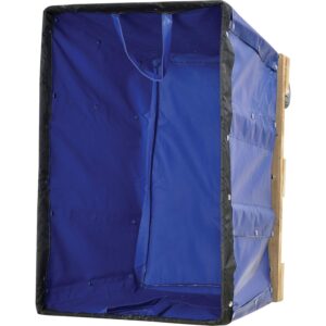 Global Industrial 8 Bushel, Blue Vinyl Basket Bulk Truck, Unassembled, 34"L x 22"W x 30-1/2"H