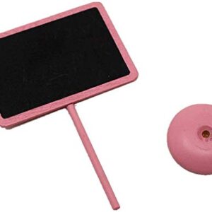 10pcs Mini Blackboard Mini Wooden Wedding Blackboard Chalkboard Place Cards Message Board Label Table with Stand Base - Pink