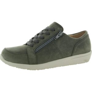 vionic abigail women's lace-up arch supportive shoe slate grey nubuck - 5 medium