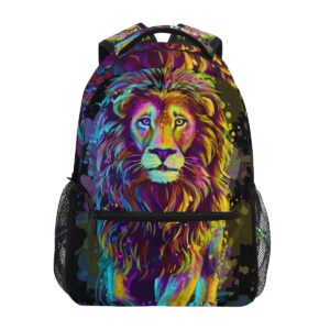 alaza lion african animal art large backpack personalized laptop ipad tablet travel school bag with multiple pockets