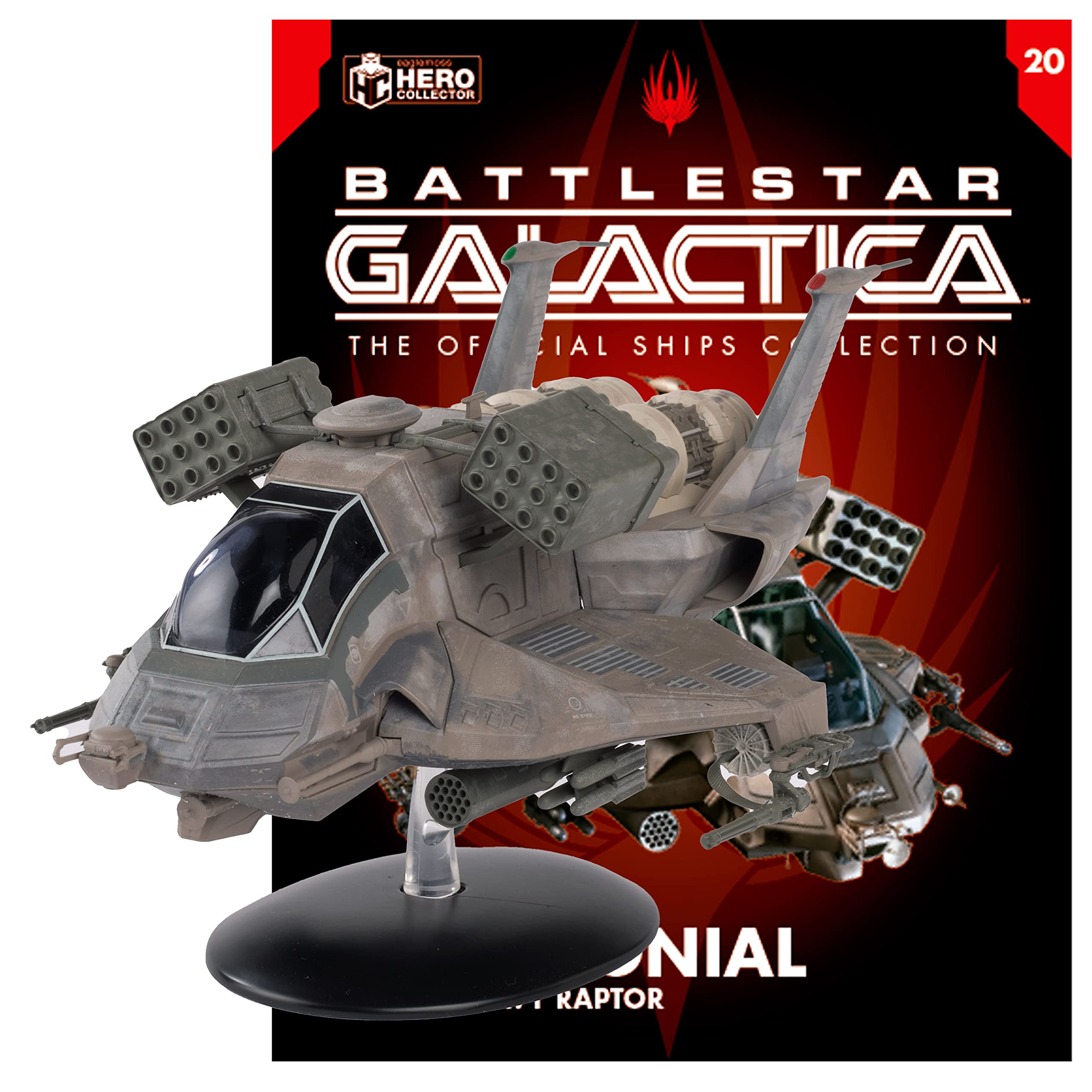 Hero Collector | Battlestar Galactica Collection | Colonial Heavy Raptor with Magazine Issue 20 by Eaglemoss