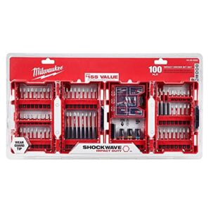 milwaukee shockwave impact driver bit set (100 piece) 48-32-4083