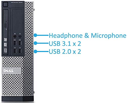 Dell Optiplex 9020 Small Form Factor Desktop - Intel i7-4770 Upto 3.9GHz, HD Graphics 4600 4K Support, 8GB RAM, 1TB SSD, DisplayPort, HDMI, DVD, Wi-Fi, Bluetooth, TDL - Windows 10 Pro (RENEWED)