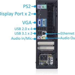 Dell Optiplex 9020 Small Form Factor Desktop - Intel i7-4770 Upto 3.9GHz, HD Graphics 4600 4K Support, 8GB RAM, 1TB SSD, DisplayPort, HDMI, DVD, Wi-Fi, Bluetooth, TDL - Windows 10 Pro (RENEWED)