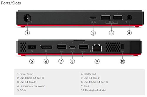 Lenovo ThinkCentre M90n, i5-8265U, UHD Graphics 620, 8GB, 512GB SSD, Win 10 Pro