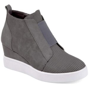 athlefit women's wedge sneakers wedge booties size 9.5 grey