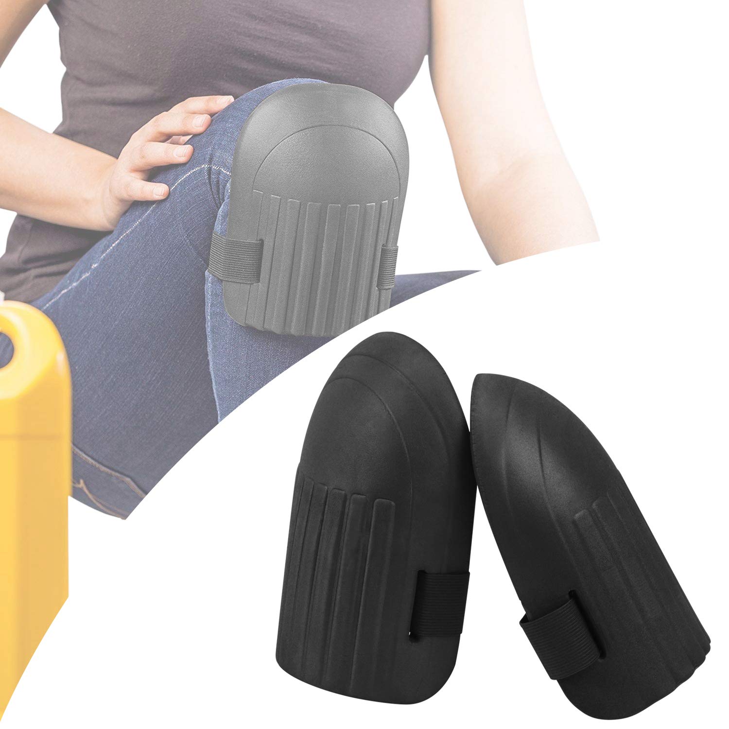 Waterproof Adjustable Gardening Knee Pads EVA Foam Soft Home Garden Kneeling Knee Protection Cushion Gardener Cleaning Scrubbing Floors Weeding Work Knee Brace Kneepads