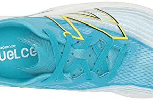 New Balance Women's FuelCell Rebel V2 Speed Running Shoe, White/Virtual Sky/Virtual Sky, 8