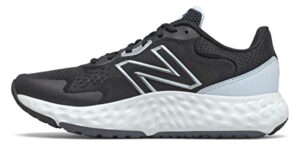 new balance women's fresh foam evoz v1 running shoe, black/blue, 7.5