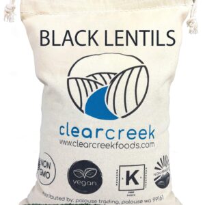 Lentils | Black Beluga | 4 lb Bag | Non-GMO | Kosher | Vegan | Non-Irradiated