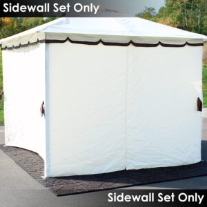 Sunnydaze Gazebo 4-Piece Sidewall Set - Outdoor 80 Inches Tall x 103 Inches Wide Polyester Fabric Gazebo Curtains Only - Provides Shade and Privacy - Replacement Sidewall Set - Cream