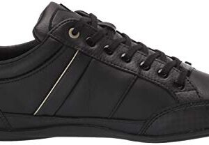 LacosteMensChaymon SneakerBlack/Black/Gold Leather8.5