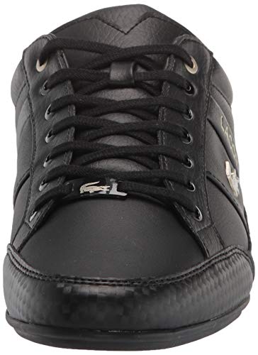 LacosteMensChaymon SneakerBlack/Black/Gold Leather8.5