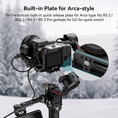 SmallRig A7C Aluminum Alloy Full Cage Camera for Sony A7C, Integrated Cold Shoe, with Quick Release Plate for Arca-Swiss and Locating Holes for ARRI - 3081B