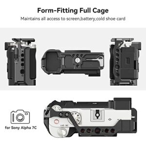 SmallRig A7C Aluminum Alloy Full Cage Camera for Sony A7C, Integrated Cold Shoe, with Quick Release Plate for Arca-Swiss and Locating Holes for ARRI - 3081B